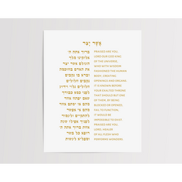 Asher Yatzar Bracha Blessing Poster – The Verse